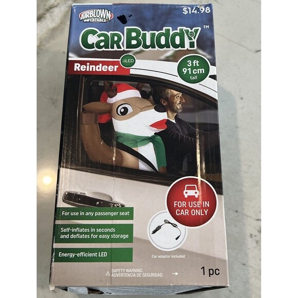 Gemmy | Holiday | New Gemmy Airblown Inflatable Reindeer Car Buddy 3 Ft ...
